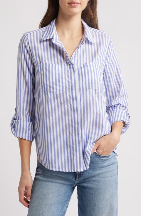 Women's Button-Up Striped Tops | Nordstrom