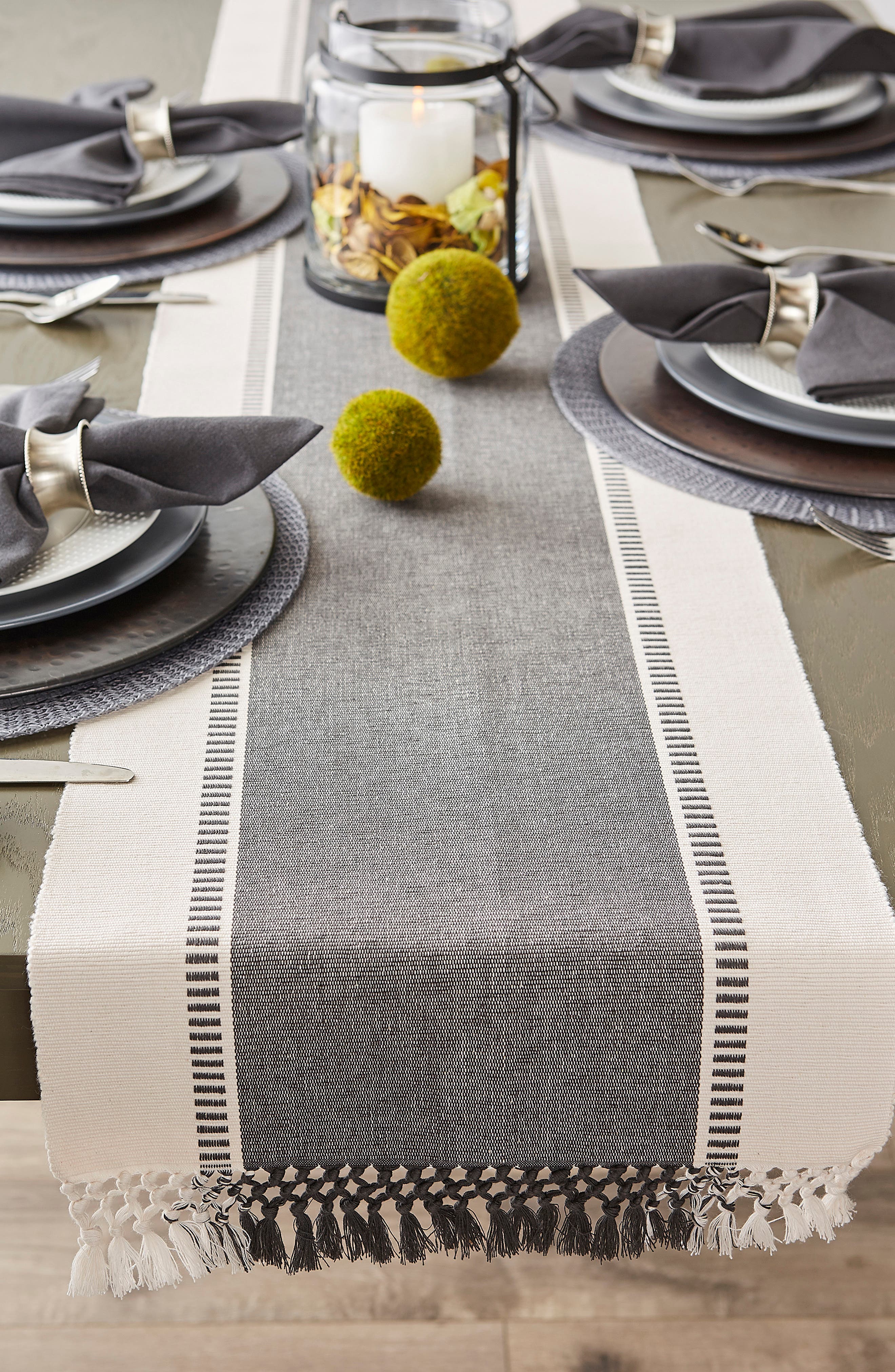Design Imports French Blue Dobby Stripe Table Runner | Nordstromrack