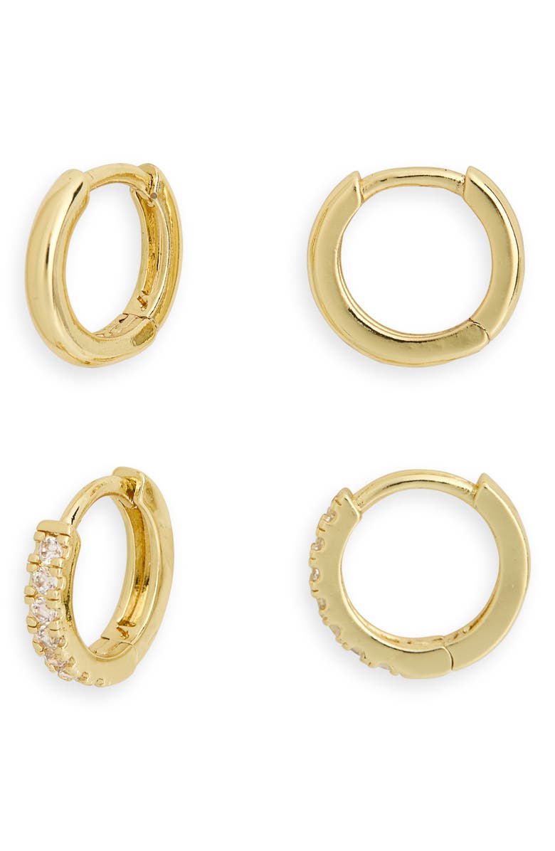 NORDSTROM RACK 2-Piece 8mm Huggie Hoop Earrings Set | Nordstromrack