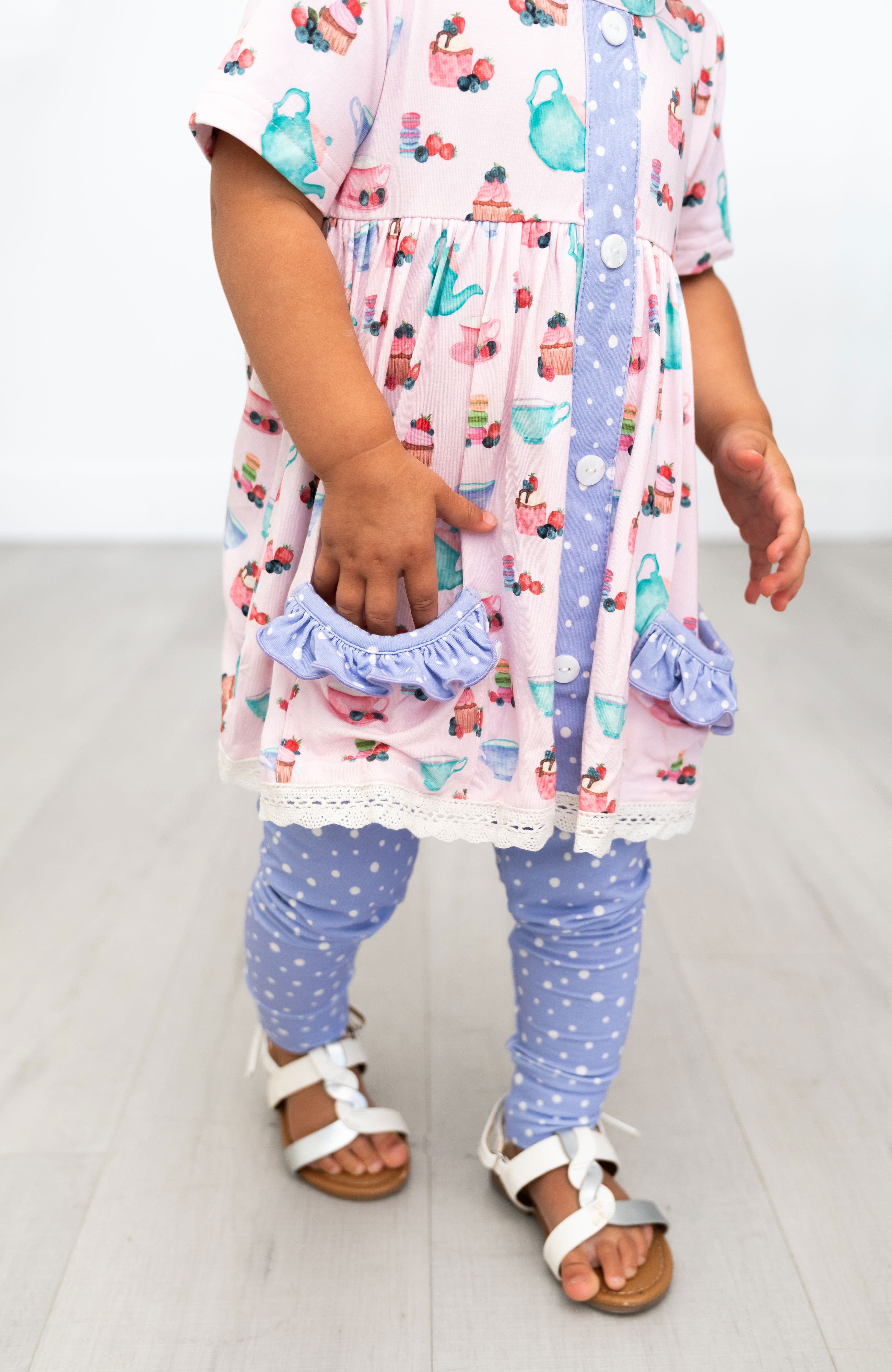 Laree + Co Lillian's Garden Tea Party Tunic & Legging Set - Toddler ...