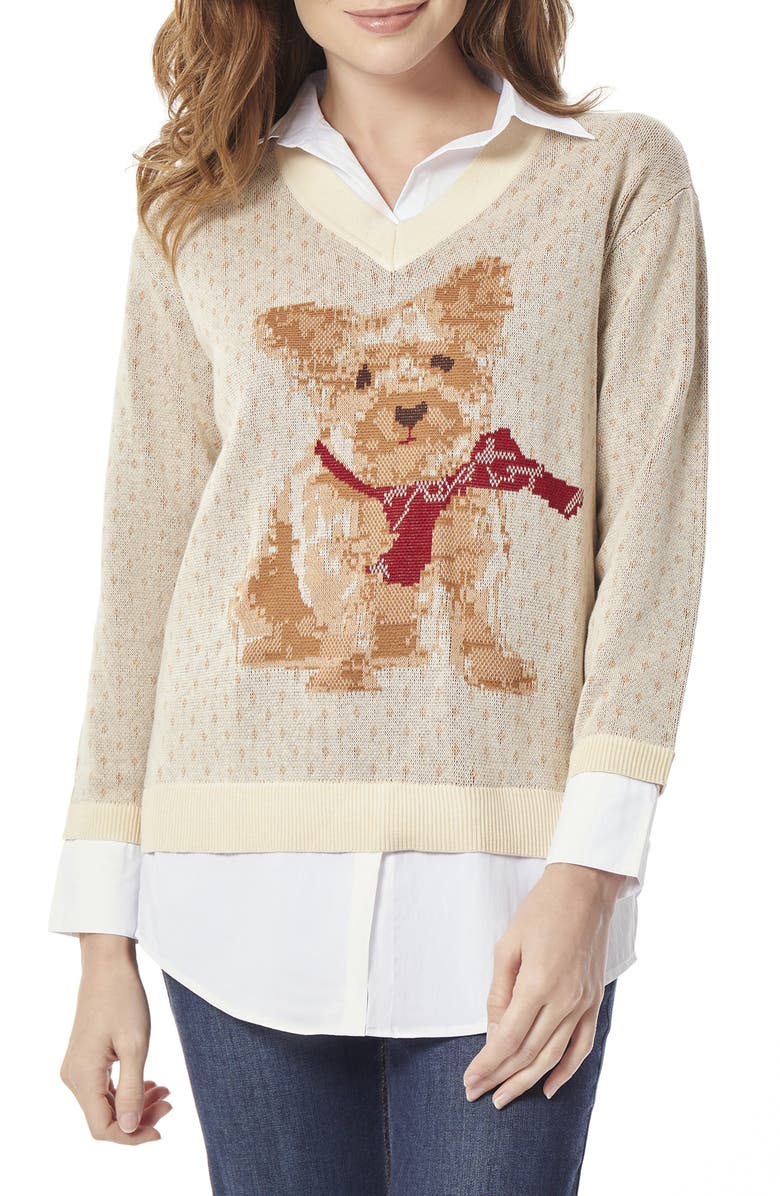 Jones New York Dog Two-Fer Sweater | Nordstrom