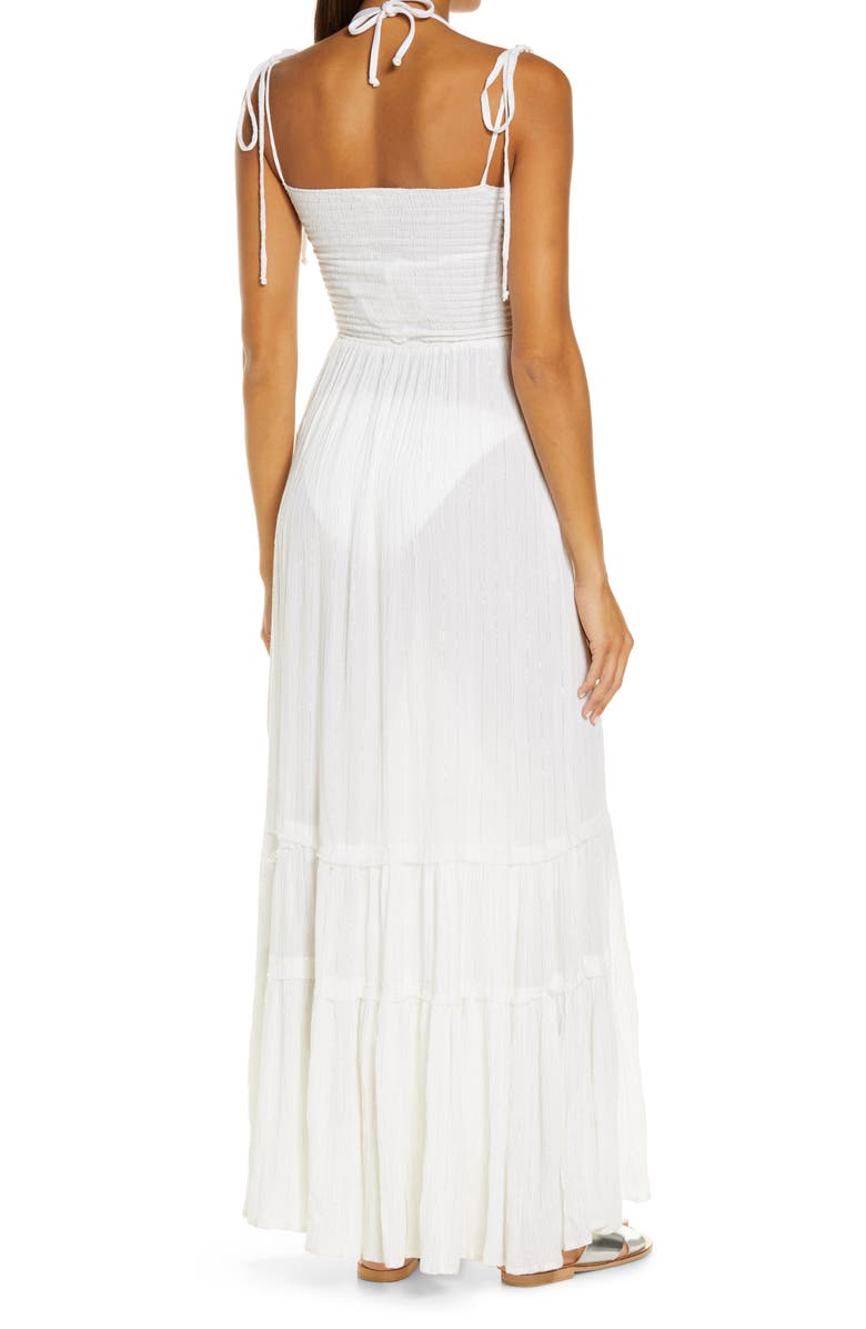 Elan Smocked Tie Strap Tiered Cover-Up Dress | Nordstromrack