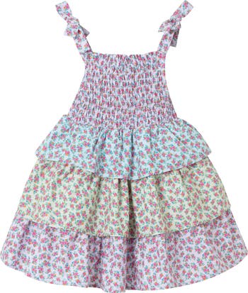 Andy & Evan Kids' Tiered Floral Print Dress | Nordstromrack