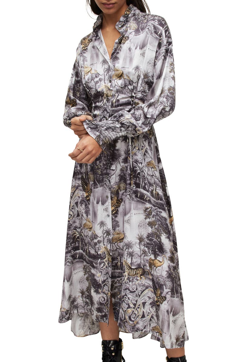 AllSaints Amber Beverly Midi Dress | Nordstromrack