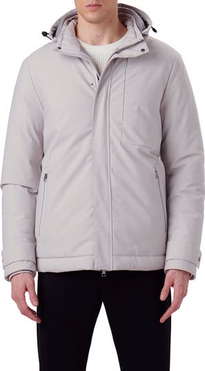 Bugatchi Full Zip Hooded Bomber Jacket | Nordstrom