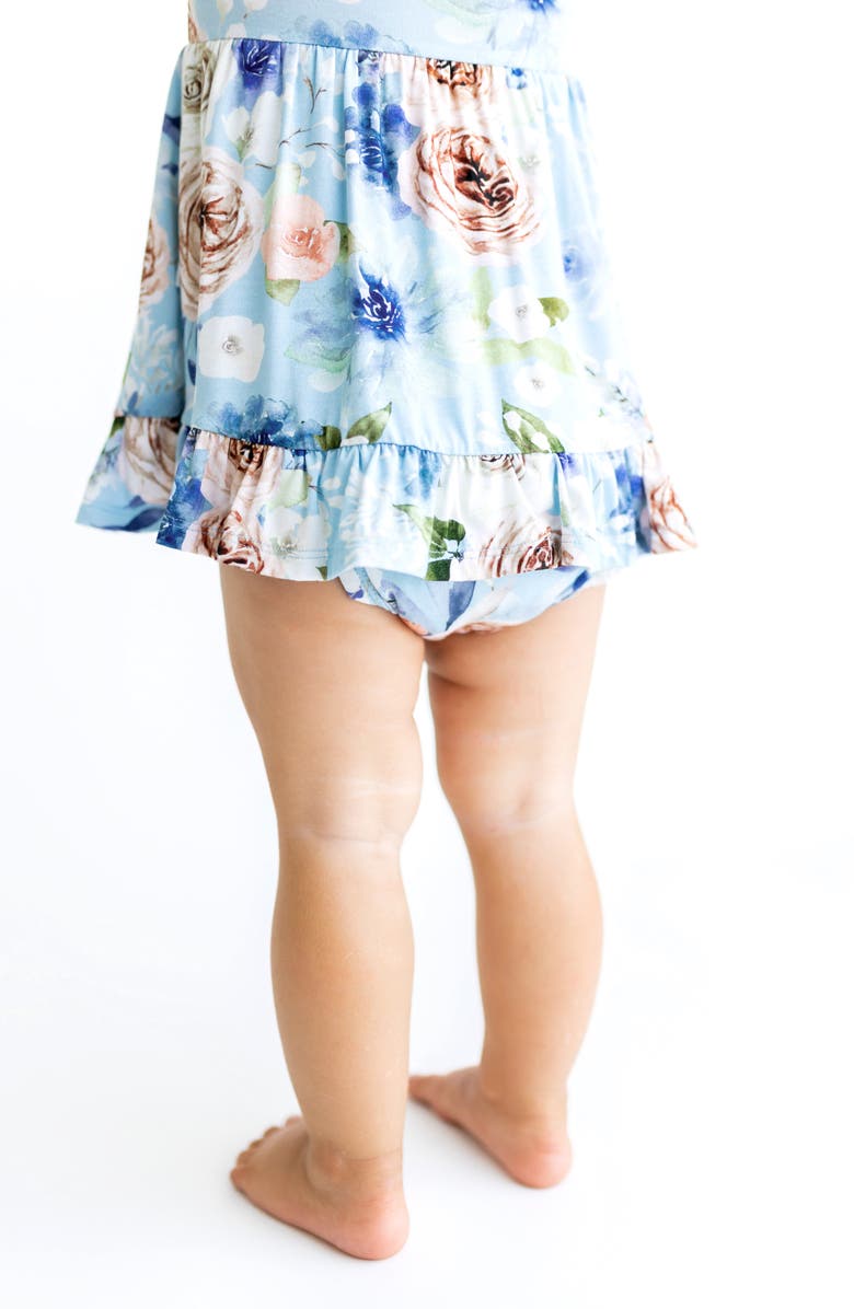 Posh Peanut Frostine Floral Long Sleeve Tiered Skirted Bodysuit ...