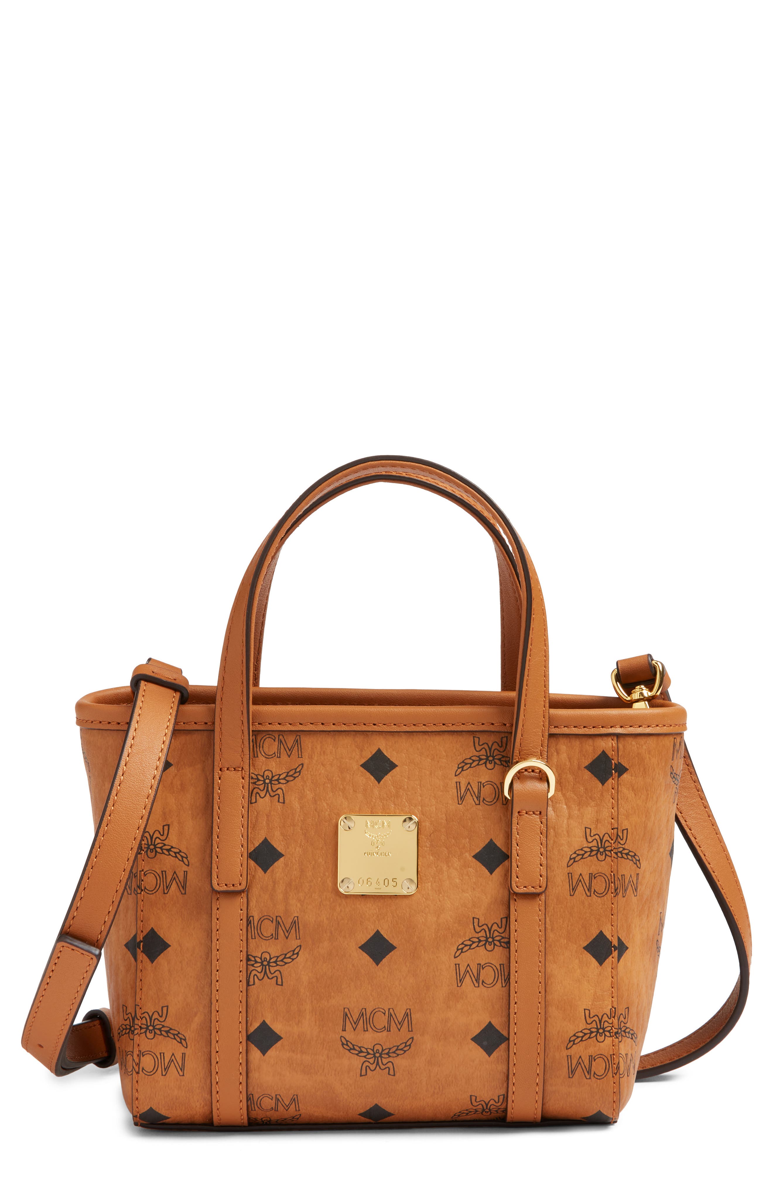 MCM Mini Toni Visetos Coated Canvas Top Handle Shopper Bag | Nordstrom