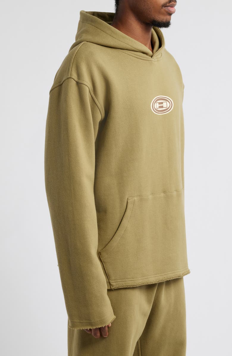 HONOR THE GIFT Oversize Raw Hem Logo Hoodie | Nordstromrack