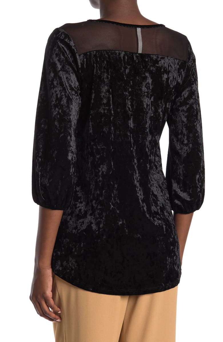 Forgotten Grace Velvet Illusion Neck Top | Nordstromrack