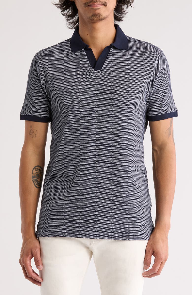 DENIM AND FLOWER Textured Polo | Nordstromrack