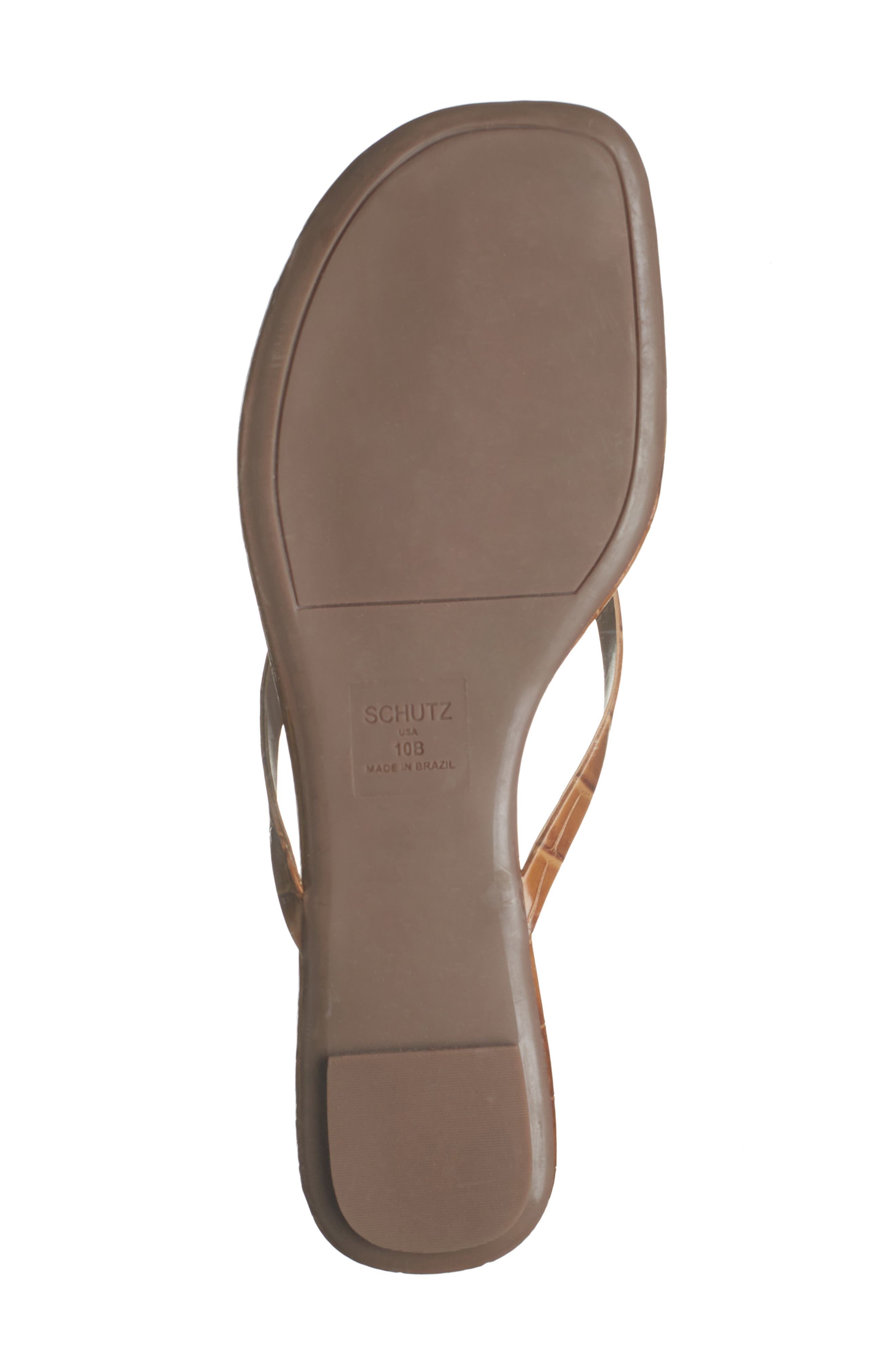 Schutz Tesla Croc Embossed Leather Flip-Flop Sandal | Nordstromrack