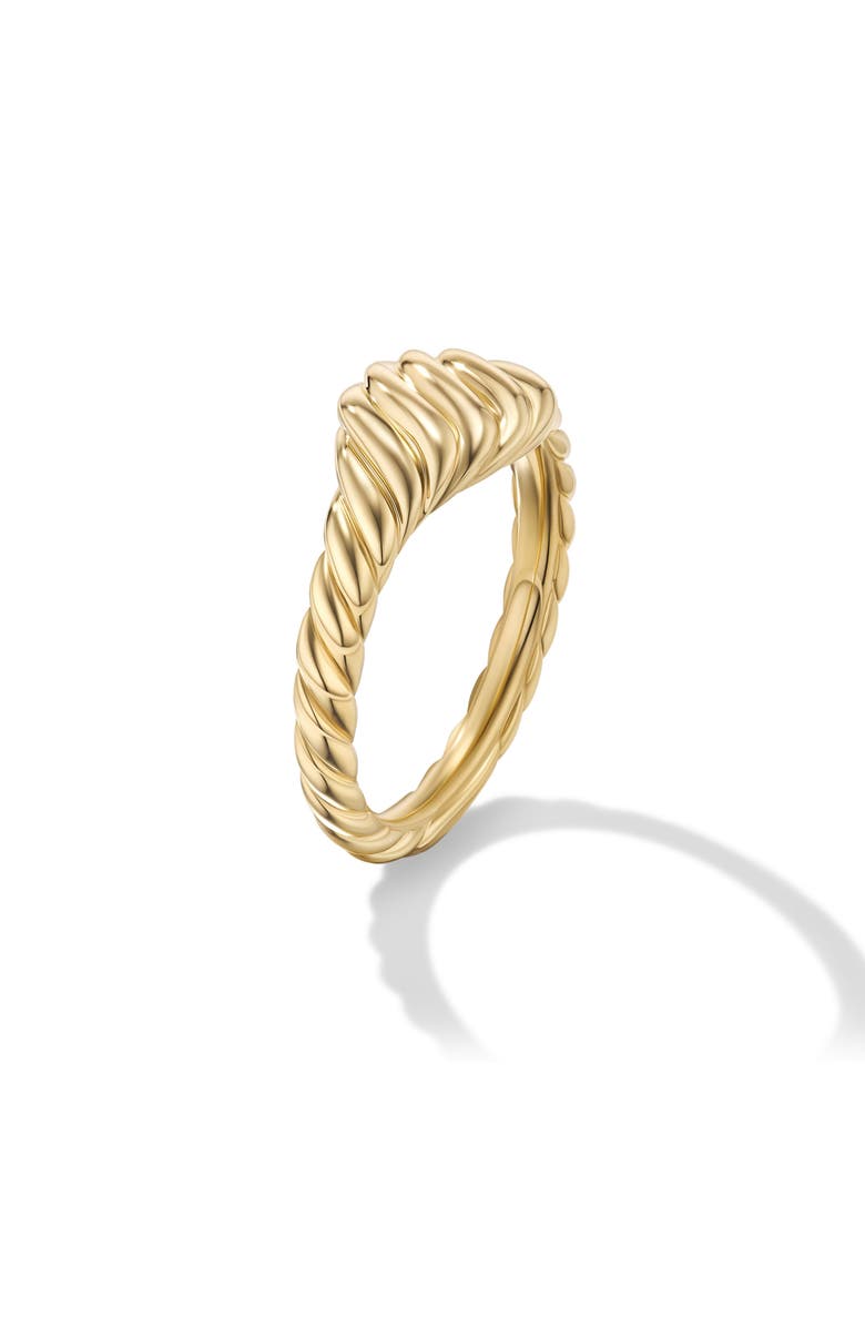 David Yurman Sculpted Cable Pinky Ring in 18K Yellow Gold | Nordstrom