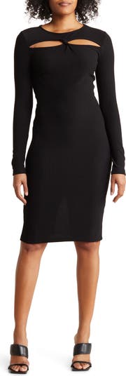 Walter Baker Tenley Long Sleeve Cutout Body-Con Dress | Nordstromrack