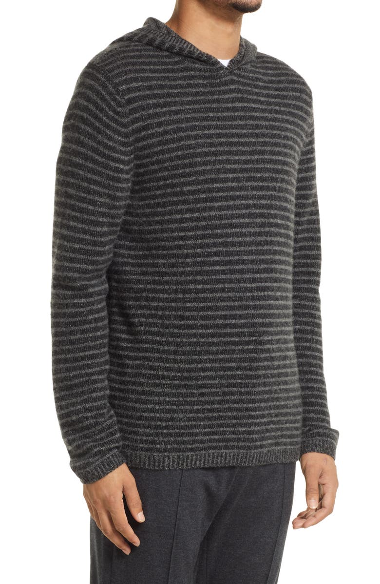 Vince Plush Stripe Cashmere Hooded Sweater | Nordstromrack