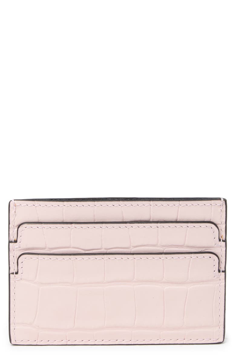 McQueen Alexander McQueen Croc Embossed Leather Skull Card Holder ...