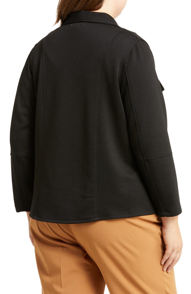 MAX STUDIO Drape Collar Scuba Jacket | Nordstromrack