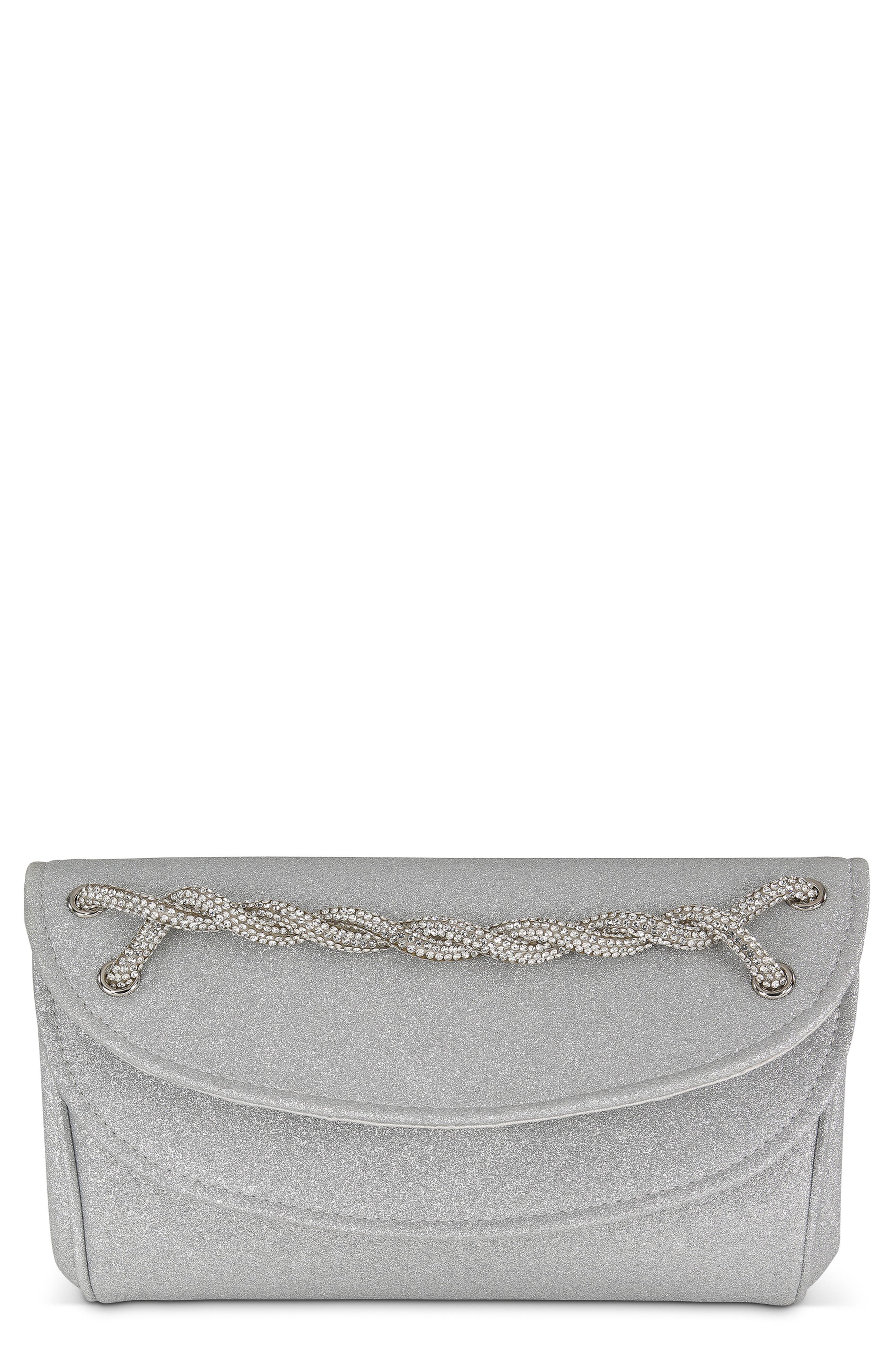 Jewel Badgley Mischka Metallic Flap Shoulder Clutch | Nordstromrack