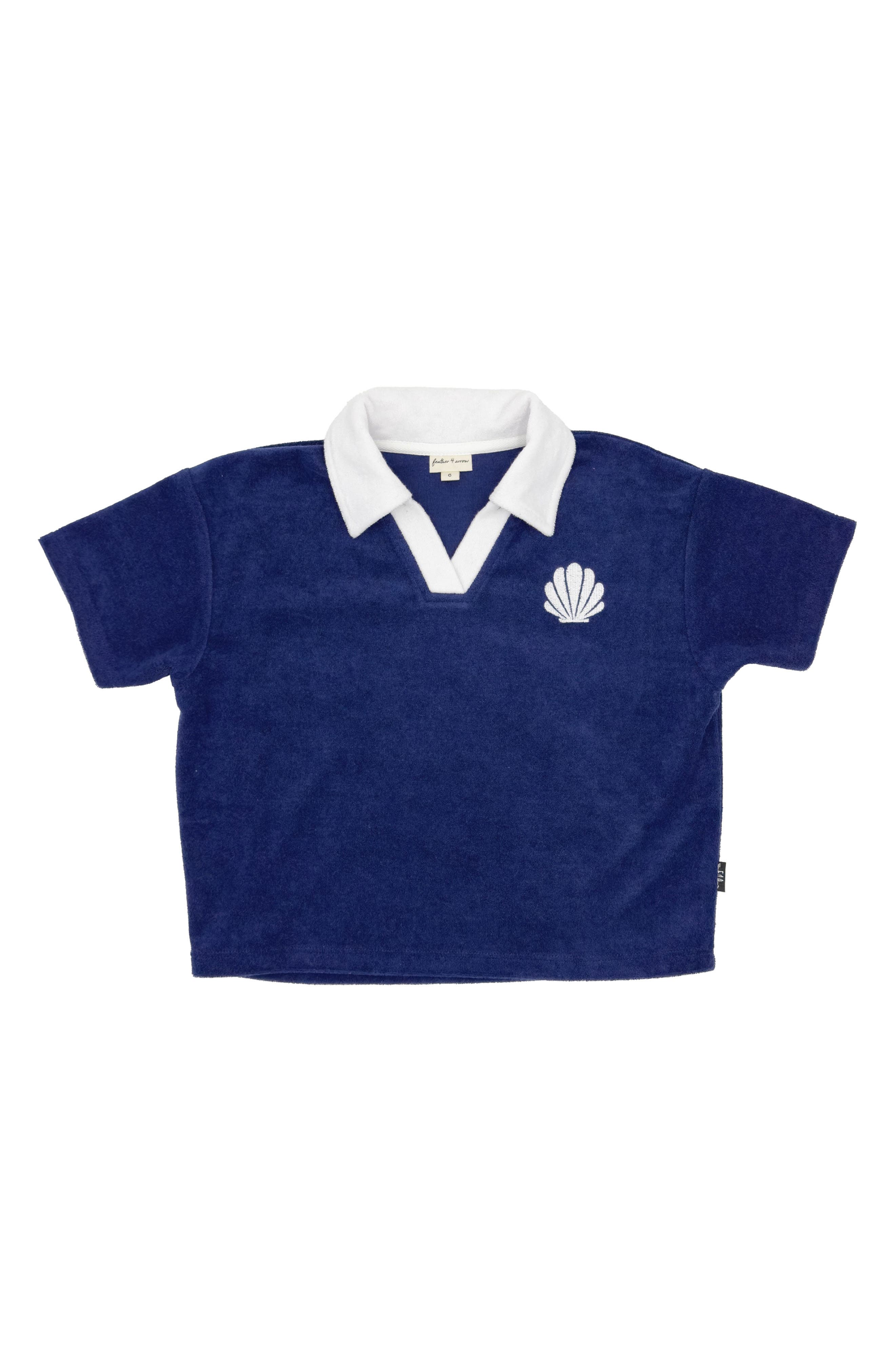 Feather 4 Arrow Kids' Shell Yeah Embroidered Terry Cloth Polo | Nordstrom