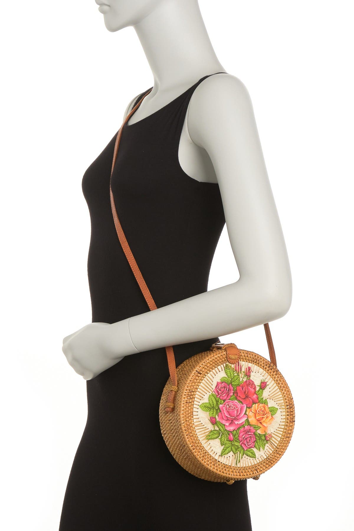 PINK HALEY Ophelia Round Hand Painted Floral Crossbody Bag | Nordstromrack