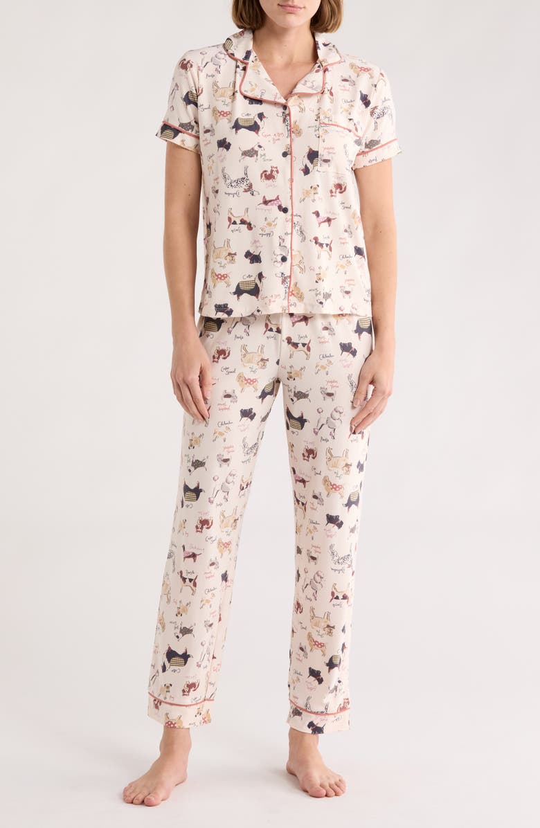 JACLYN Yummy Notch Printed Pajamas | Nordstromrack