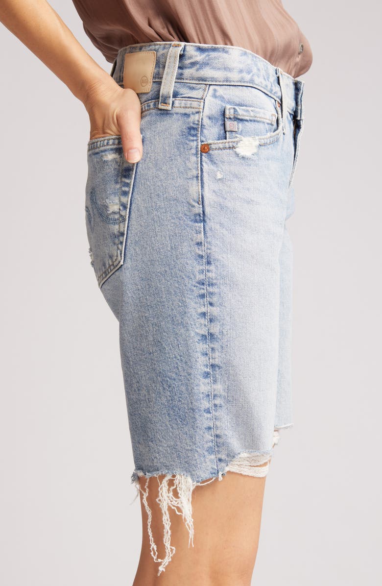 AG Nikki Ripped Denim Bermuda Shorts | Nordstromrack