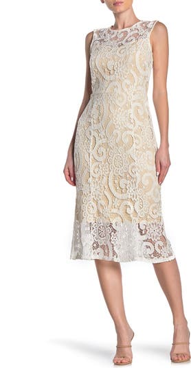 TASH AND SOPHIE Sleeveless Lace Fit & Flare Dress | Nordstromrack