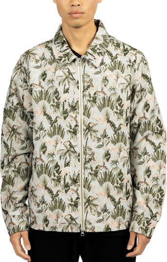 PLEASURES Parrot Jacquard Zip Work Jacket | Nordstromrack