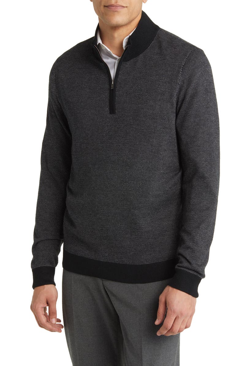 Nordstrom Bird's Eye Quarter Zip Sweater | Nordstromrack