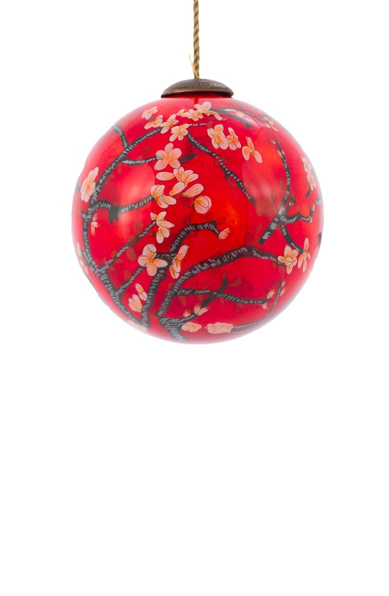 OVERSTOCK ART "Branches of an Almond Tree in Blossom, Red" Hand-Painted ...