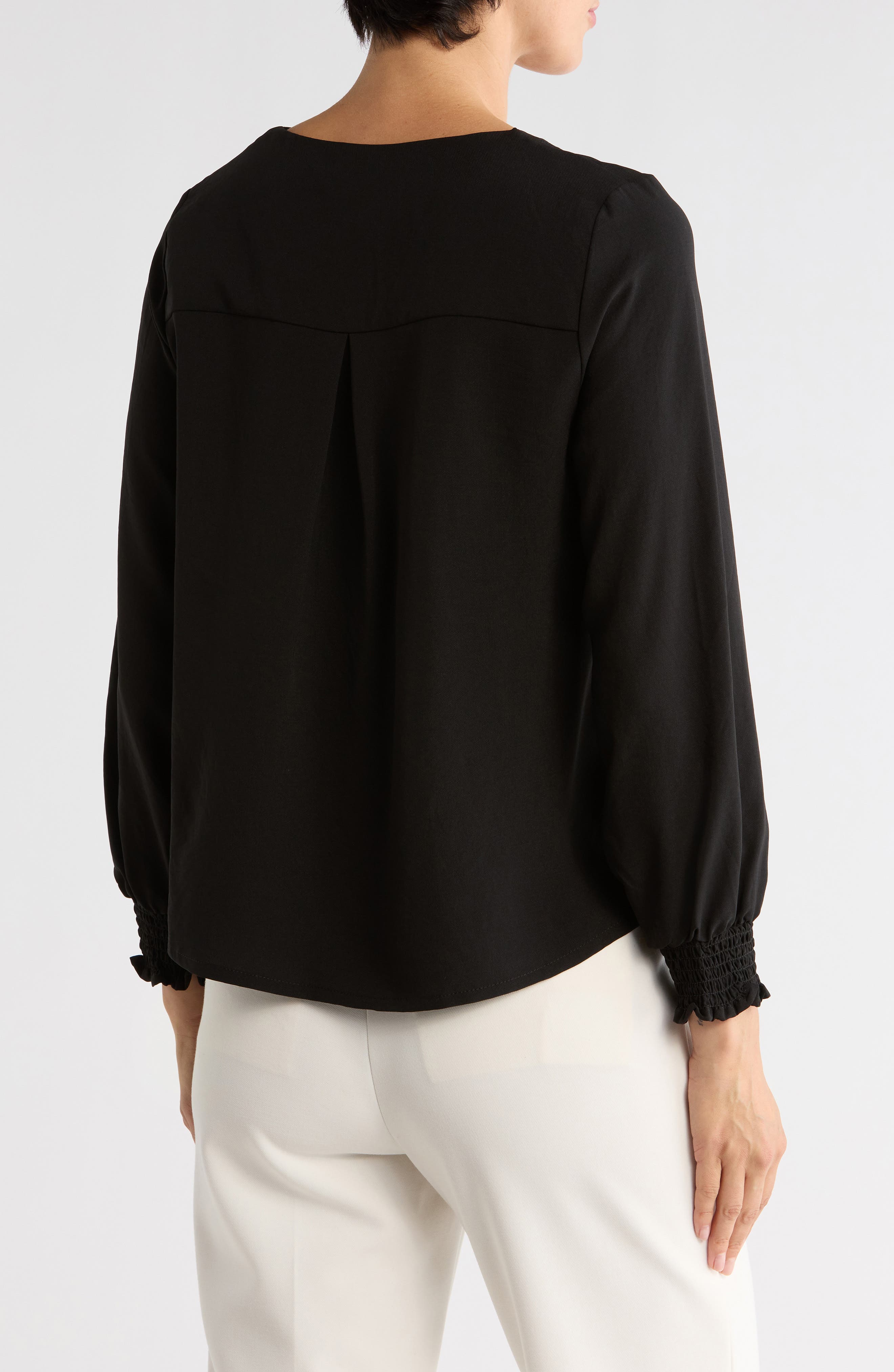 PATRIZIA LUCA Needle Lace V-Neck Top | Nordstromrack