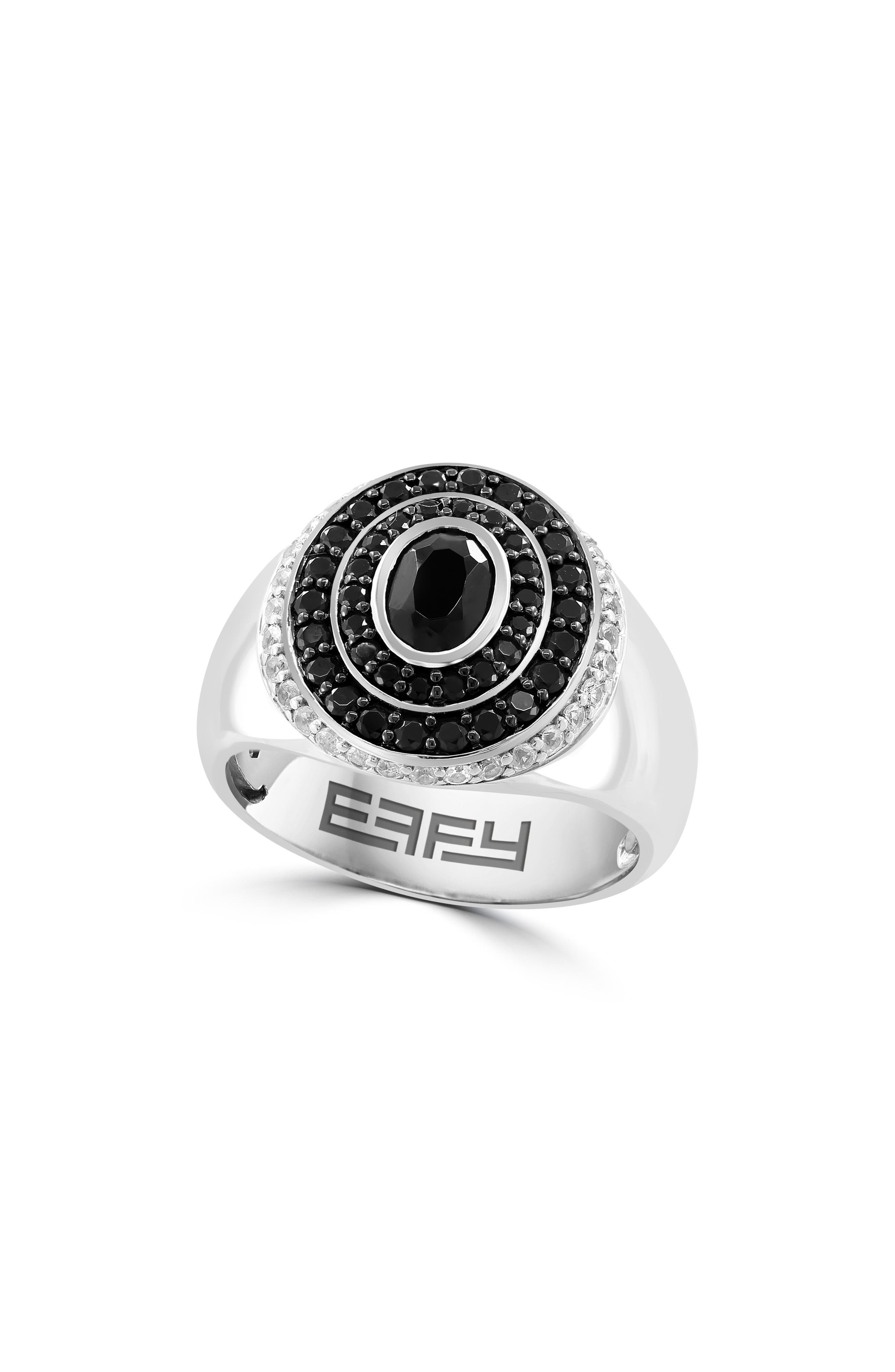 Sterling Silver Black Spinel Ring (Men) | Nordstromrack