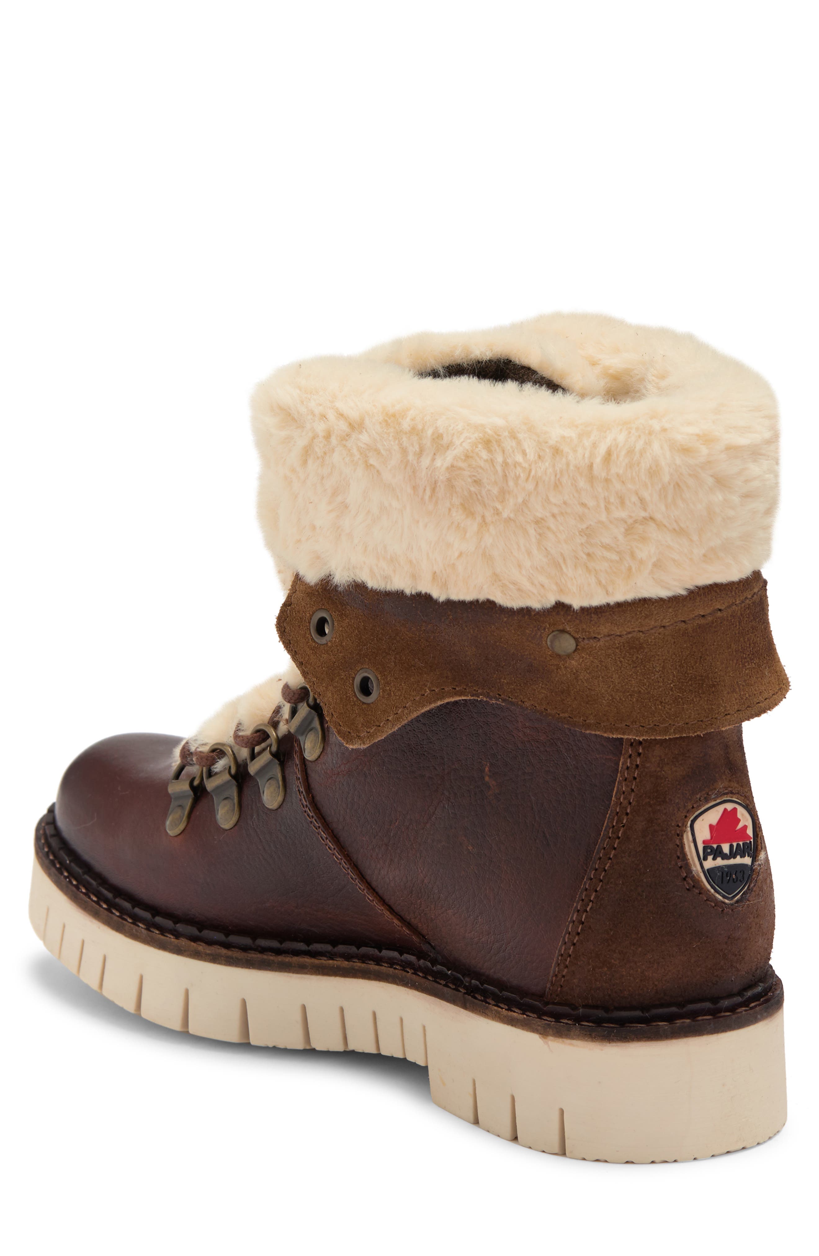Pajar Penny Faux Fur Trim Lace-Up Boot (Women) | Nordstromrack