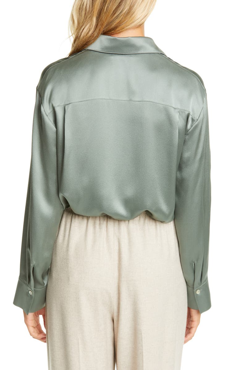 Vince Shaped Collar Silk Blouse | Nordstromrack