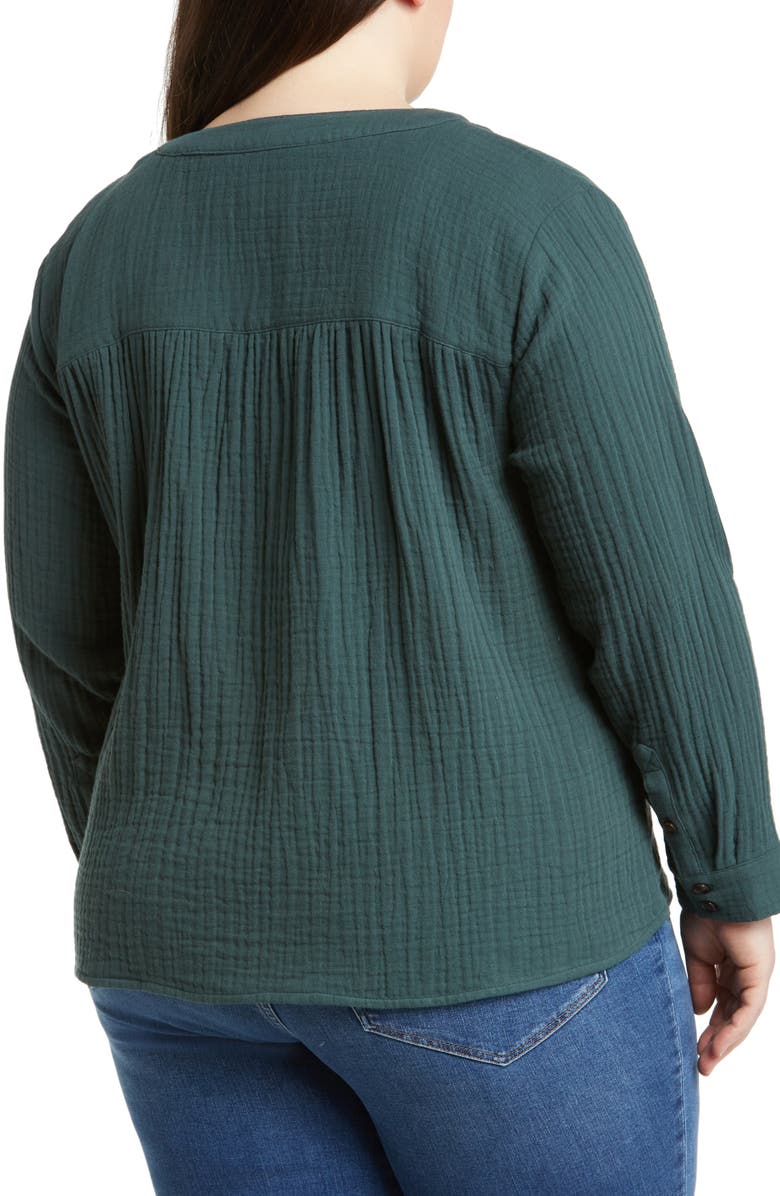 Madewell Lightspun Long Sleeve Double Gauze Top | Nordstrom