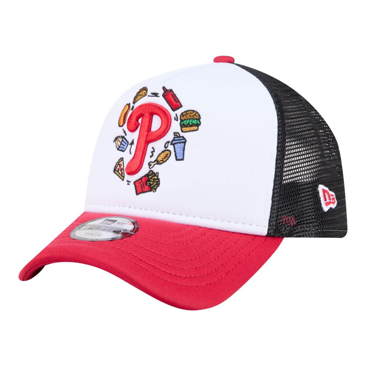 Youth New Era White/Red Philadelphia Phillies Food A-Frame 9FORTY ...
