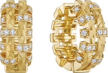Hueb Amazonia Palha Diamond Huggie Hoop Earrings | Nordstrom