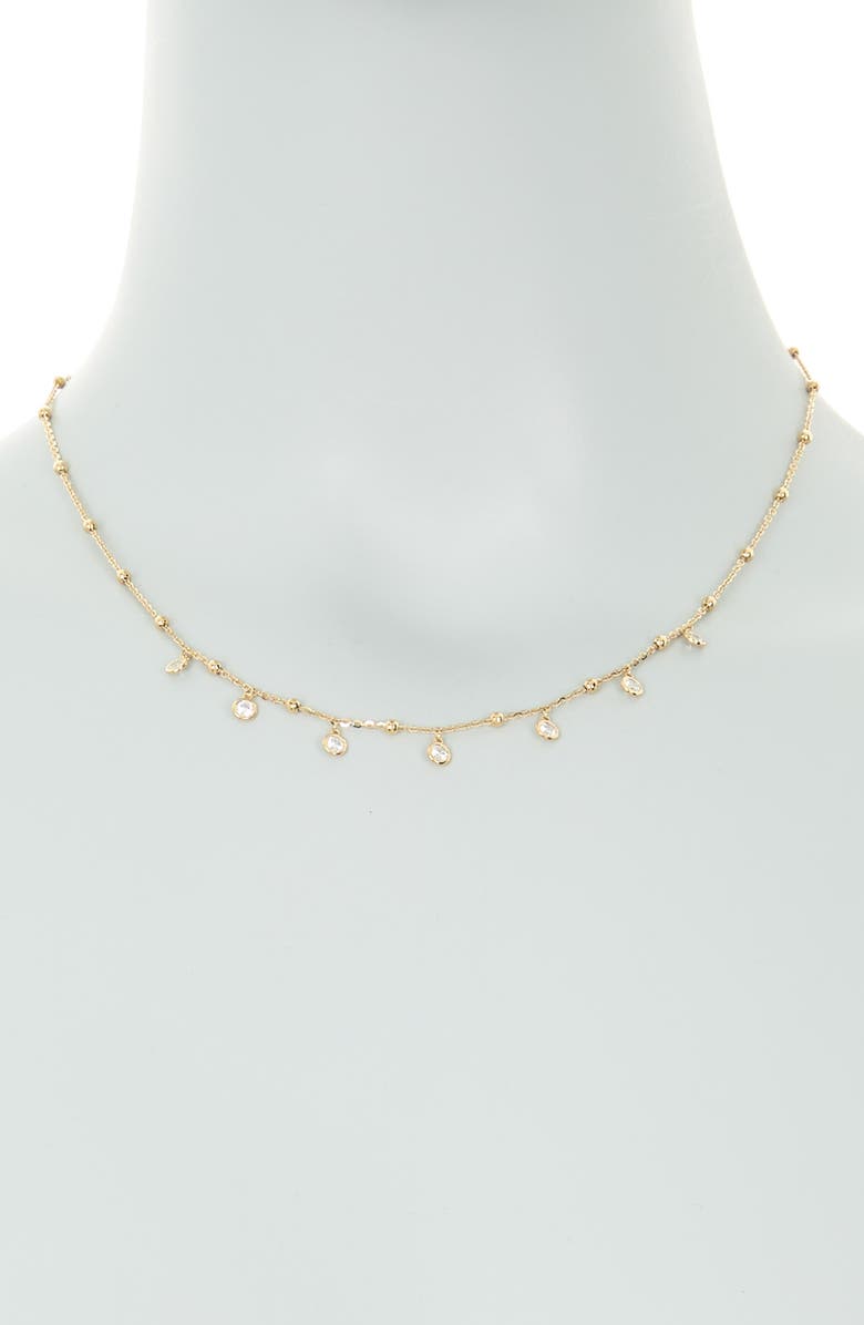 Nadri 18K Gold Plated Cubic Zirconia Shaky Choker Necklace | Nordstromrack