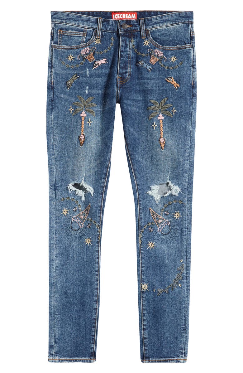 ICECREAM The Drums Ripped Straight Leg Jeans | Nordstromrack