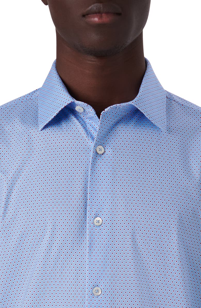 Bugatchi OoohCotton® Diamond Dot Print Button-Up Shirt | Nordstromrack