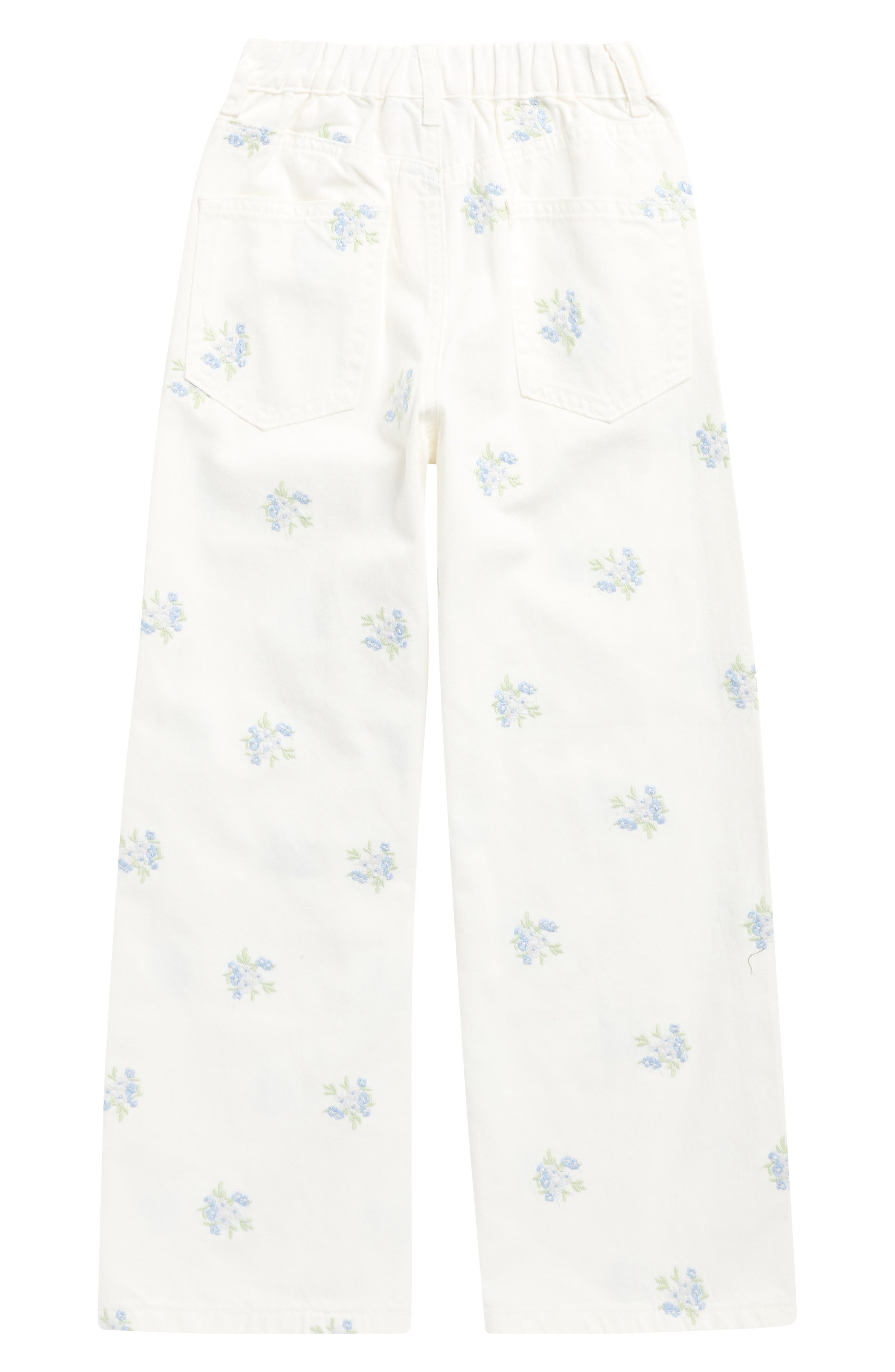 Tween Diva Kids' Bow Rib Cardigan, Lace Trim Tank Top & Wide Leg Jeans ...