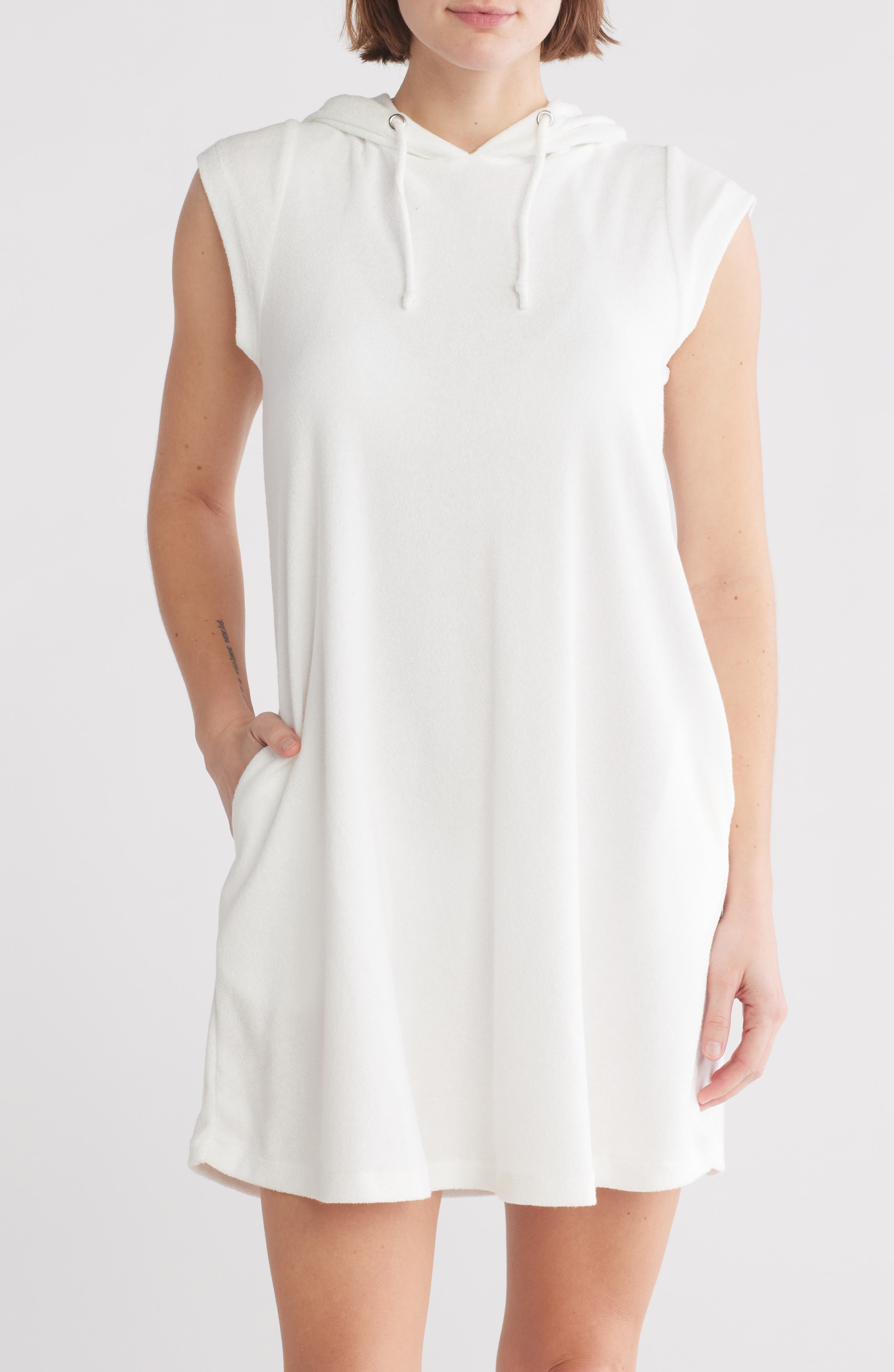 Elan Hooded Terry Cover-Up Dress | Nordstromrack