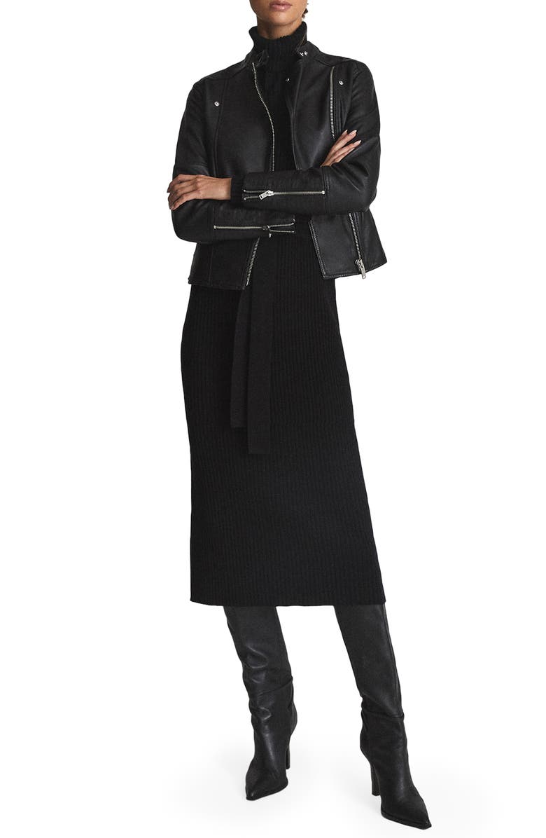 Reiss Tallis Leather Biker Jacket | Nordstromrack