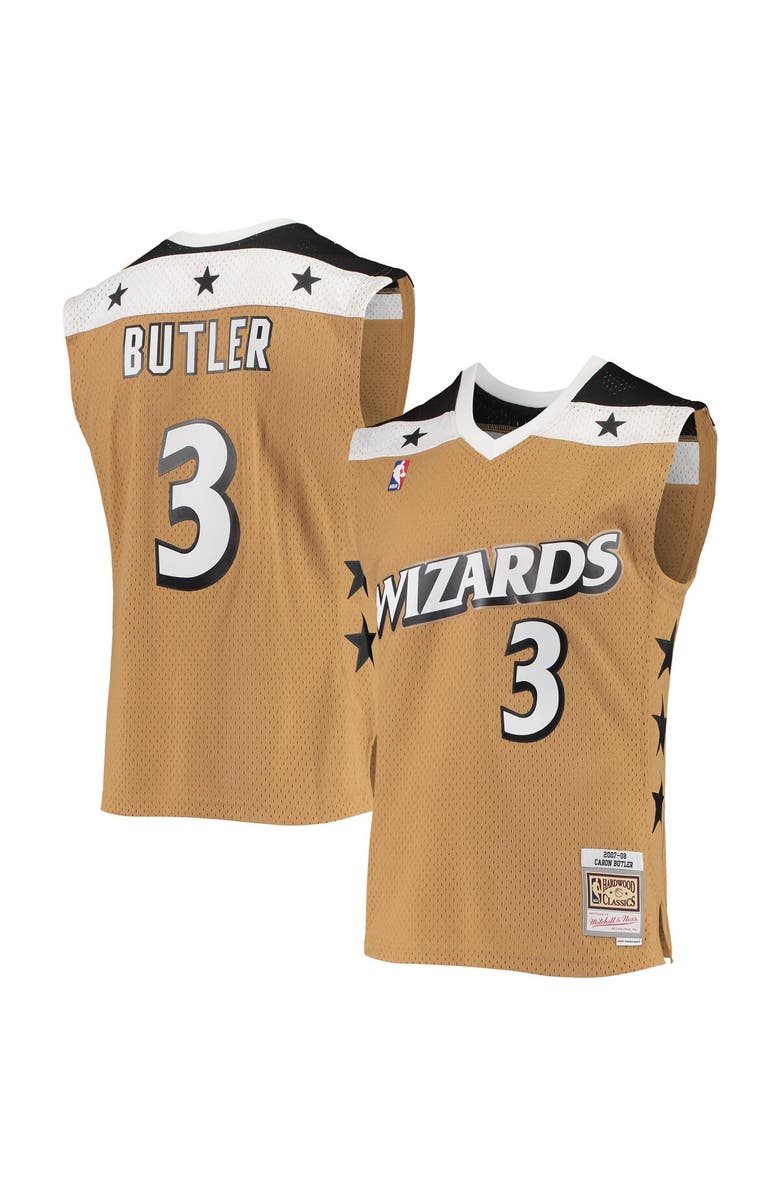 Mitchell & Ness Men's Mitchell & Ness Caron Butler Gold Washington ...