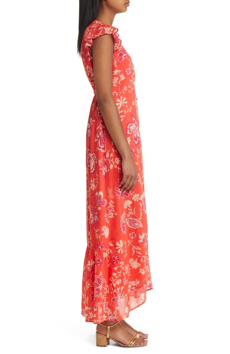 Du Paradis Floral Cotton Wrap Maxi Dress | Nordstromrack