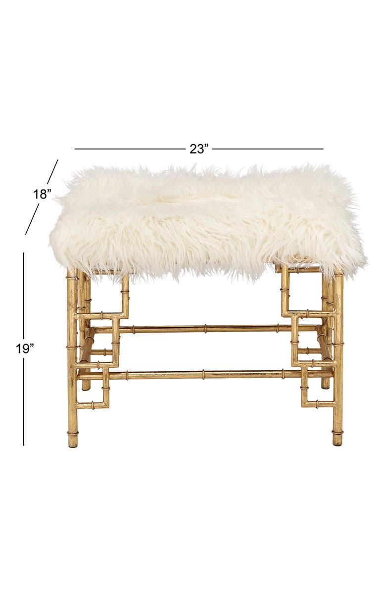 WILLOW ROW Gold/White Modern Stool | Nordstromrack
