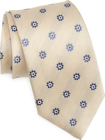 David Donahue Medallion Silk & Linen Tie | Nordstromrack