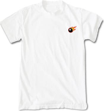 RIOT SOCIETY Flaming 8 Ball Emblem Graphic Print T-Shirt | Nordstromrack