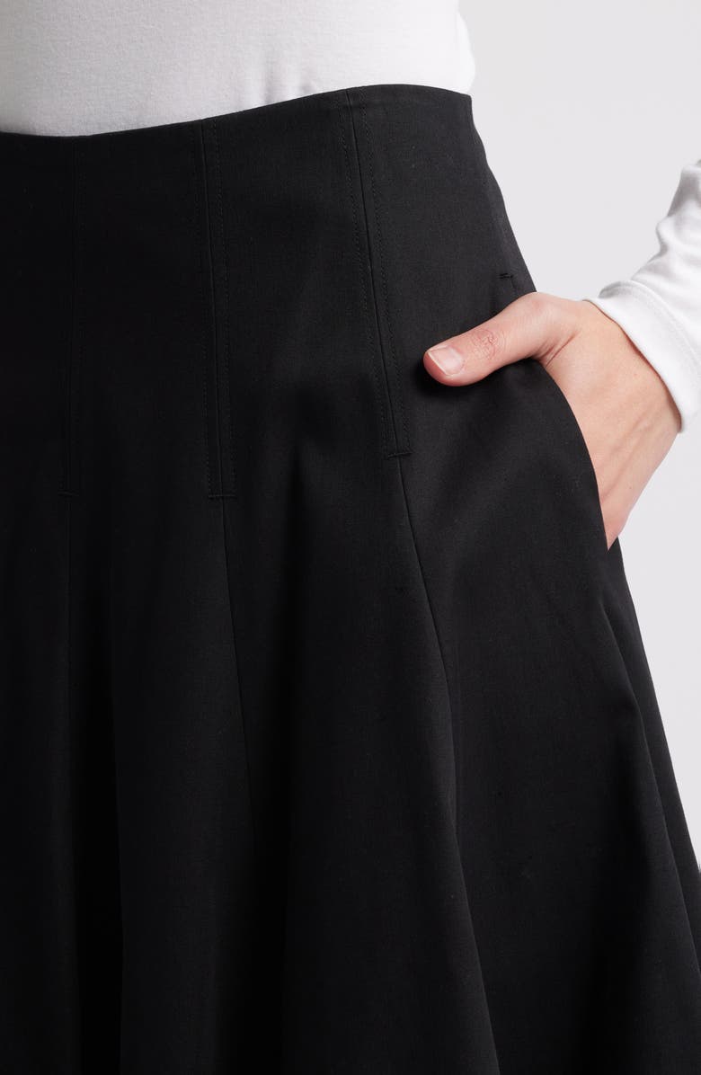COS Voluminous Pleated Cotton Midi Skirt | Nordstromrack