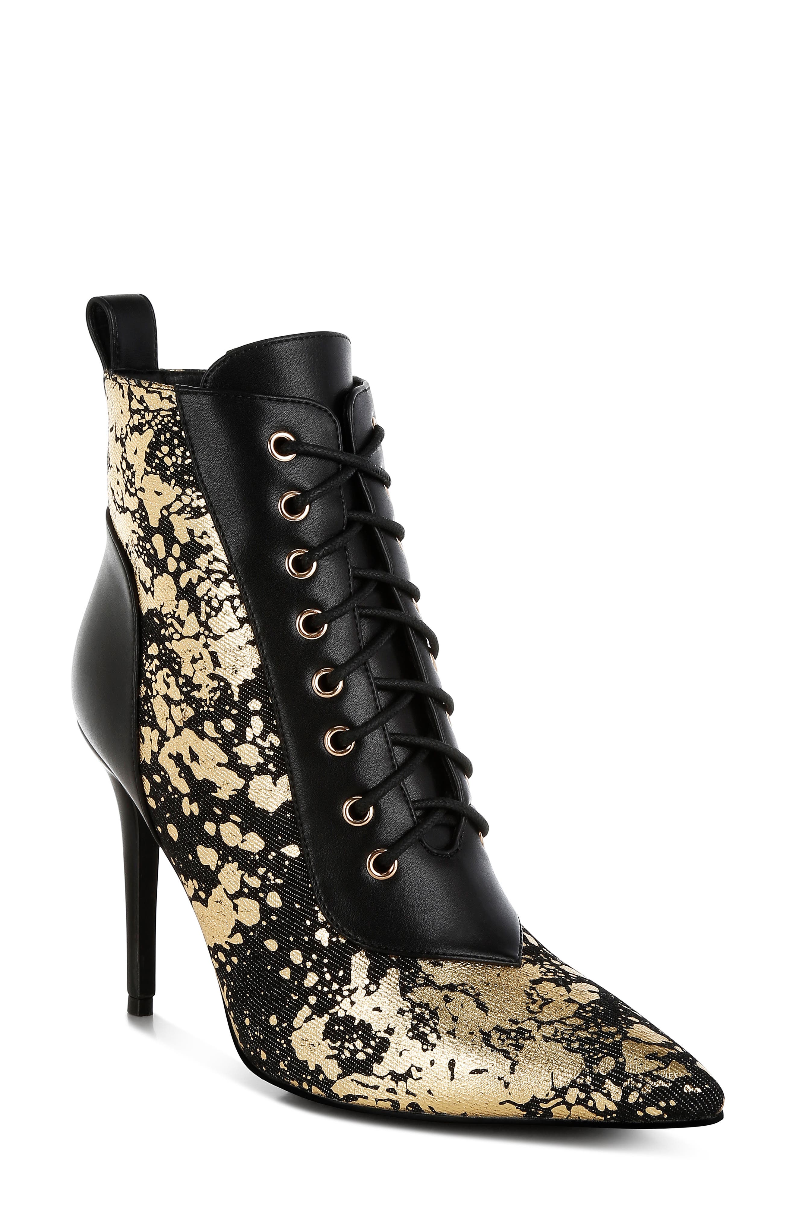 LONDON RAG Metallic Splatter Stiletto Boot (Women) | Nordstromrack