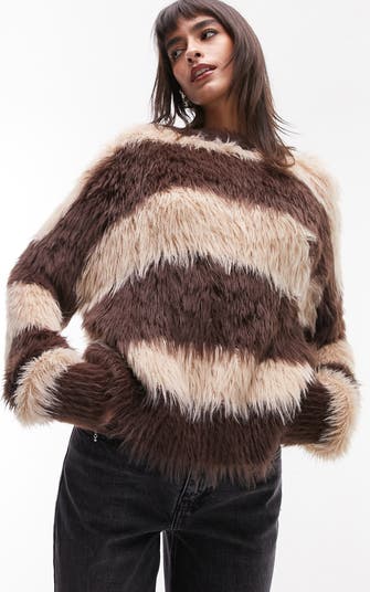Faux fur sweater store